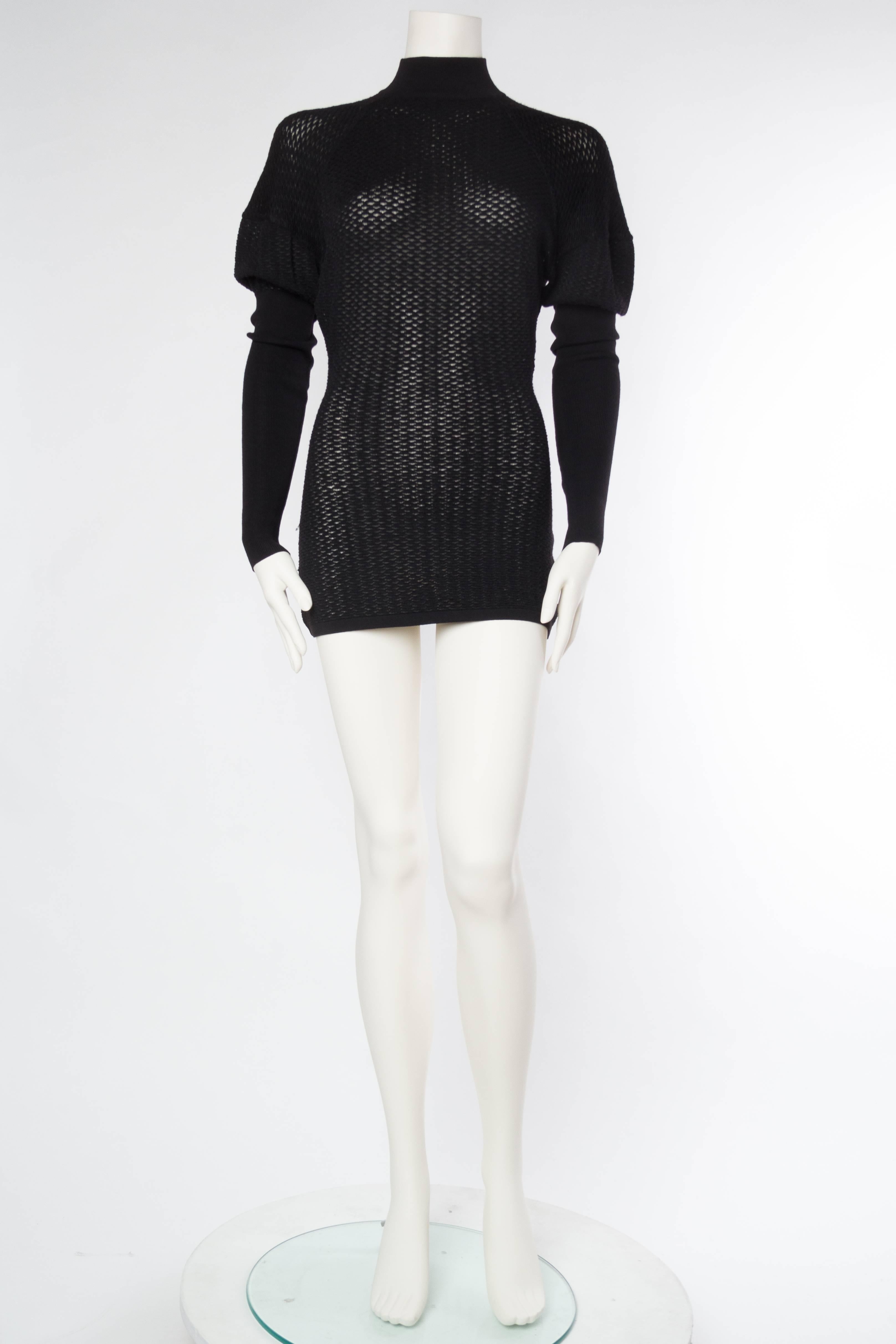 1980s Alaia Open Knit Micro-Mini Body-Con Dress at 1stDibs