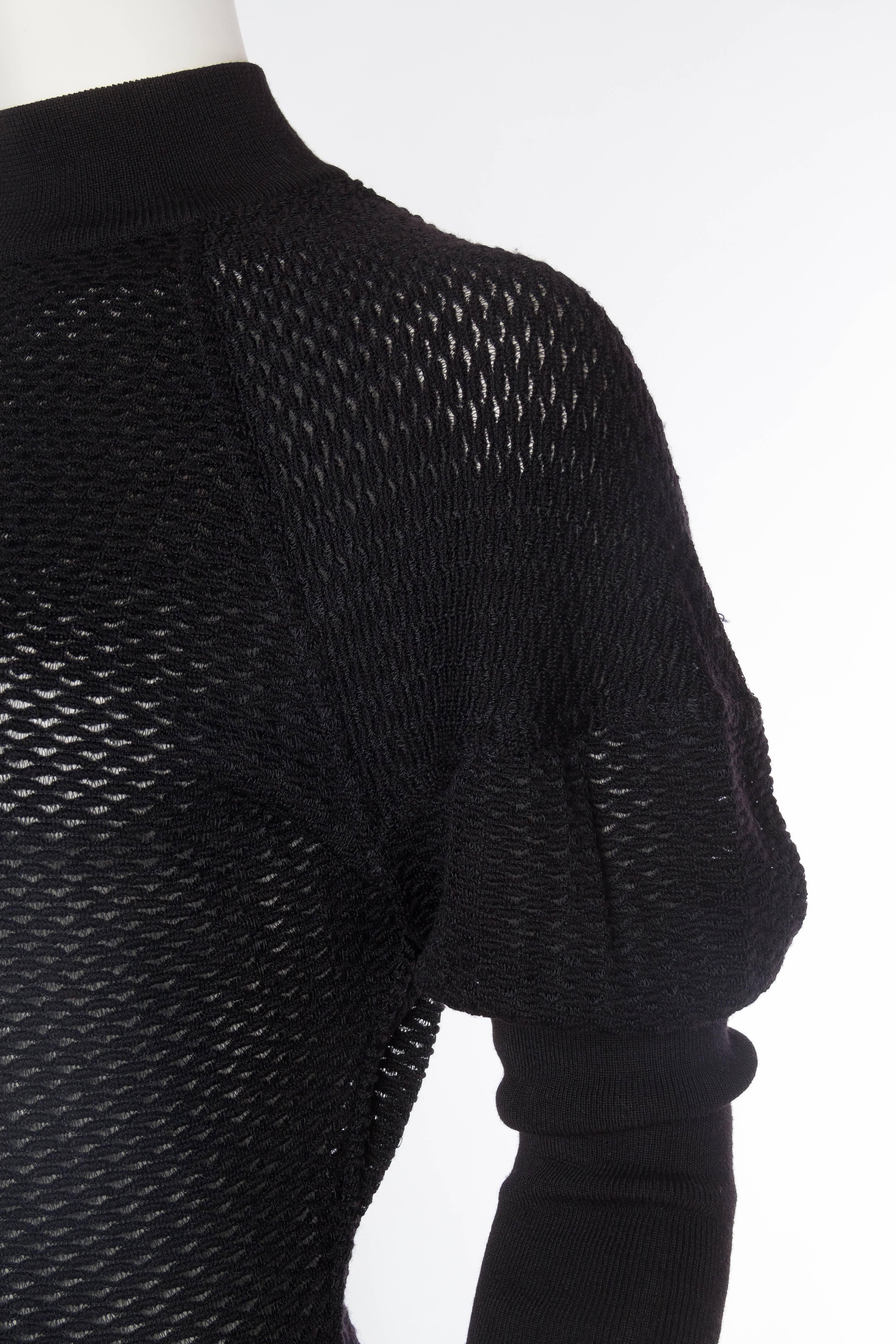 1980s Alaia Open Knit Micro-Mini Body-Con Dress at 1stDibs