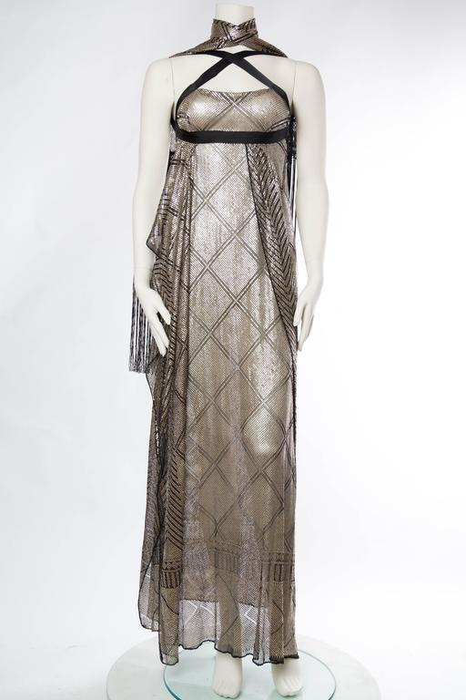 Backless Assuit Gown with matching scarf at 1stDibs