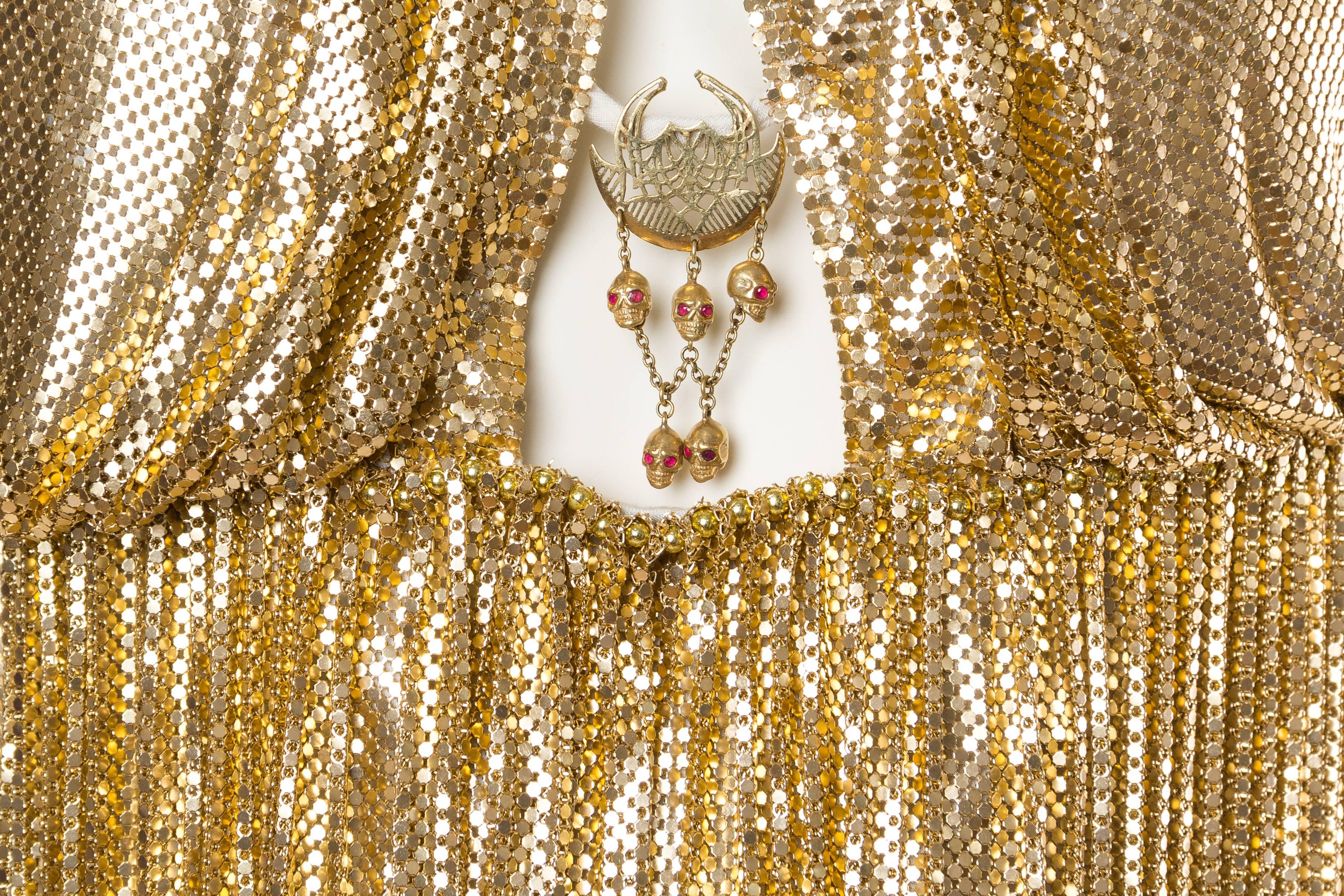 Gold Metal-Mesh and Chain Showgirl Dream Dress at 1stDibs