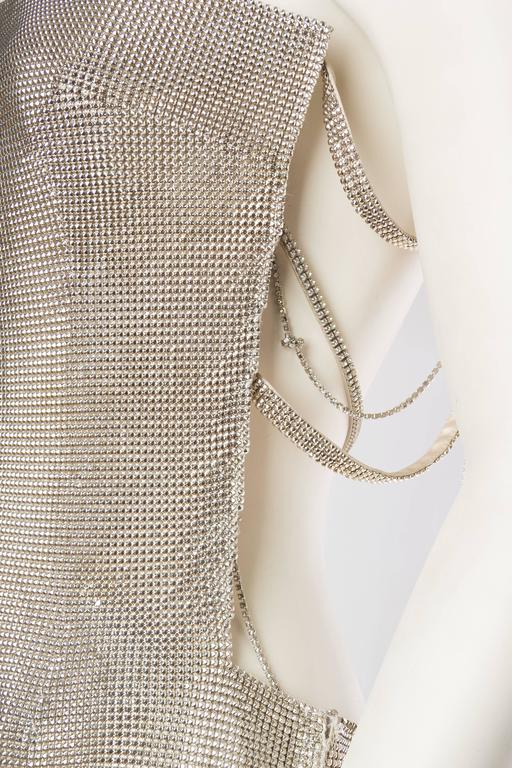 Gianni Versace Couture Metal Mesh Backless Dress with Crystals NWT at ...