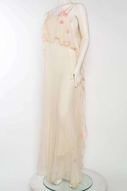 Beautiful Layered Chiffon Dress at 1stDibs