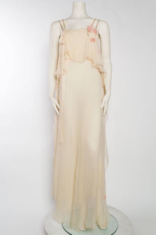 Beautiful Layered Chiffon Dress at 1stDibs