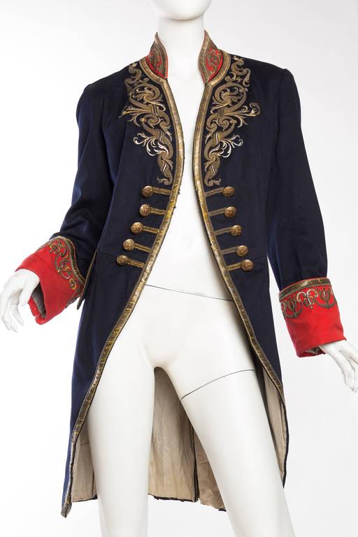 Victorian Livery Frock Coat with Antique Gold Embroidery at 1stDibs ...