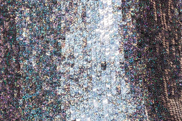 Badgley Mischka Silver sequin backless gown at 1stDibs | backless sequin gown, silver sequin gown