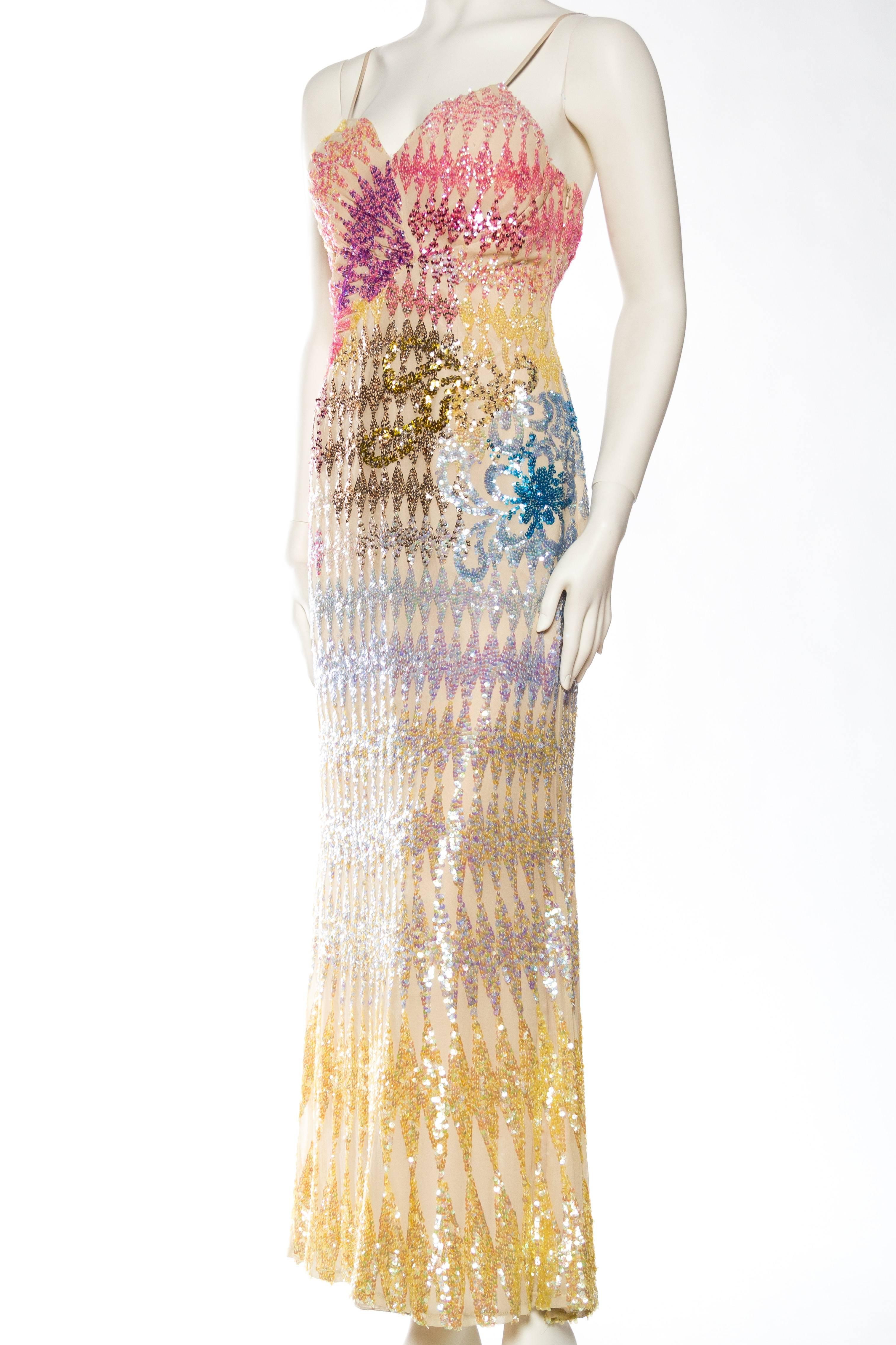 1970s Versace Style Hand Sequined Gown at 1stDibs | britney versace ...