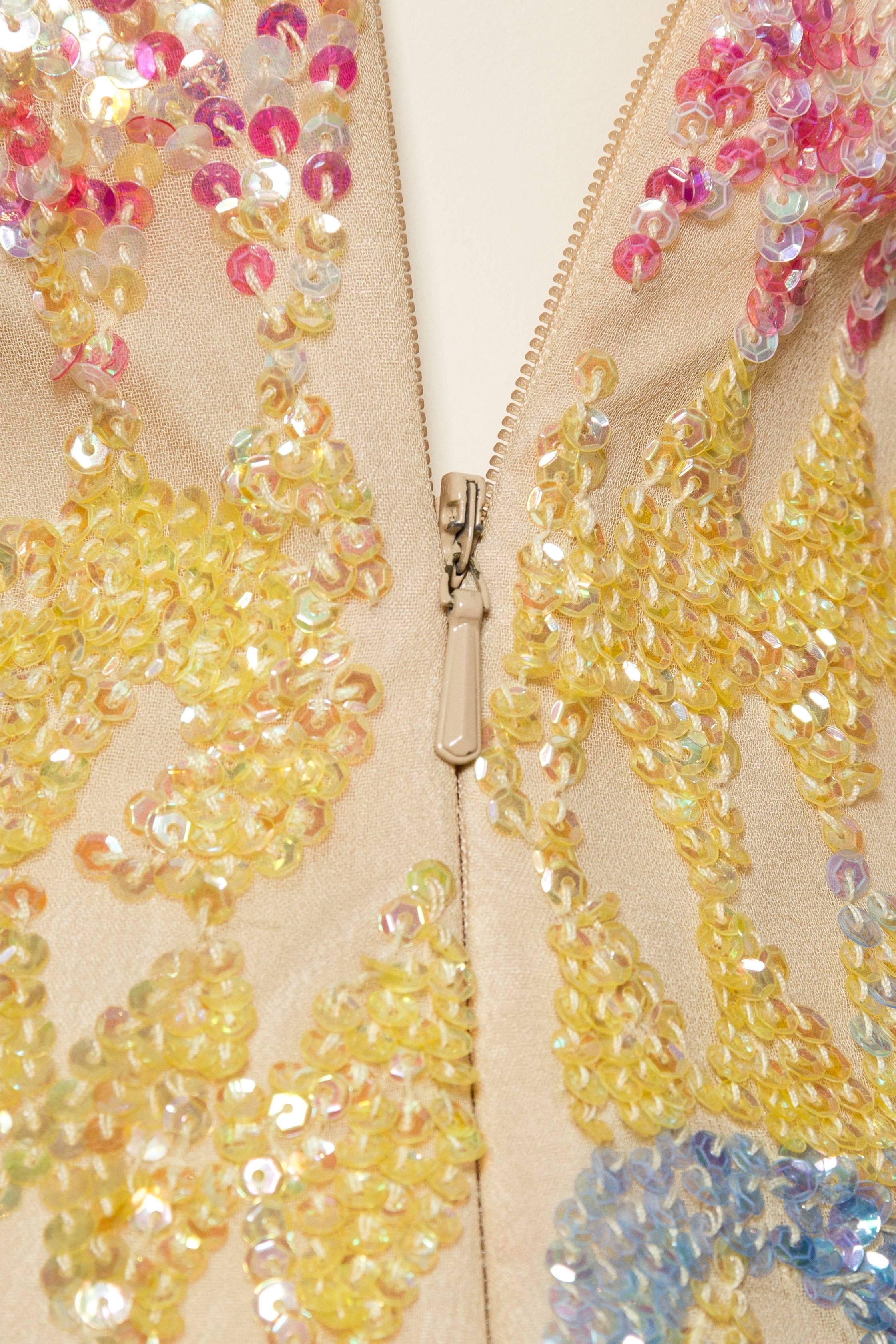 1970s Versace Style Hand Sequined Gown at 1stDibs | britney versace ...