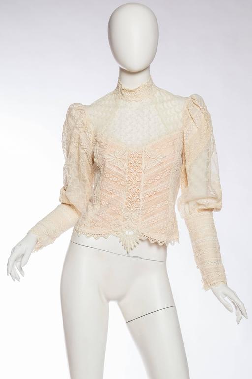 1970s Victorian Style Lace Blouse at 1stDibs | lace victorian blouse ...