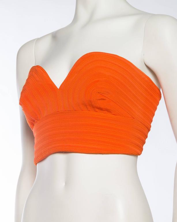 Gianni Versace Couture Orange Bra Bustier at 1stDibs | orange bustier