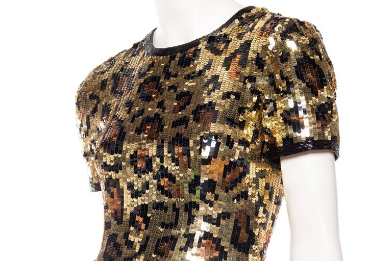 Shimmering Leopard Sequin Dress at 1stdibs
