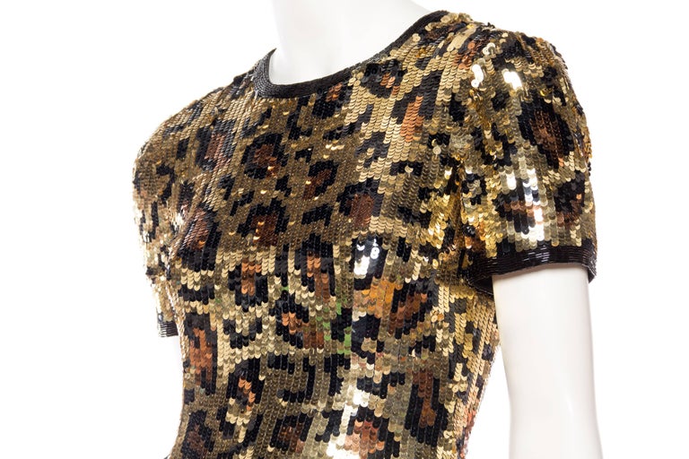 Shimmering Leopard Sequin Dress at 1stDibs