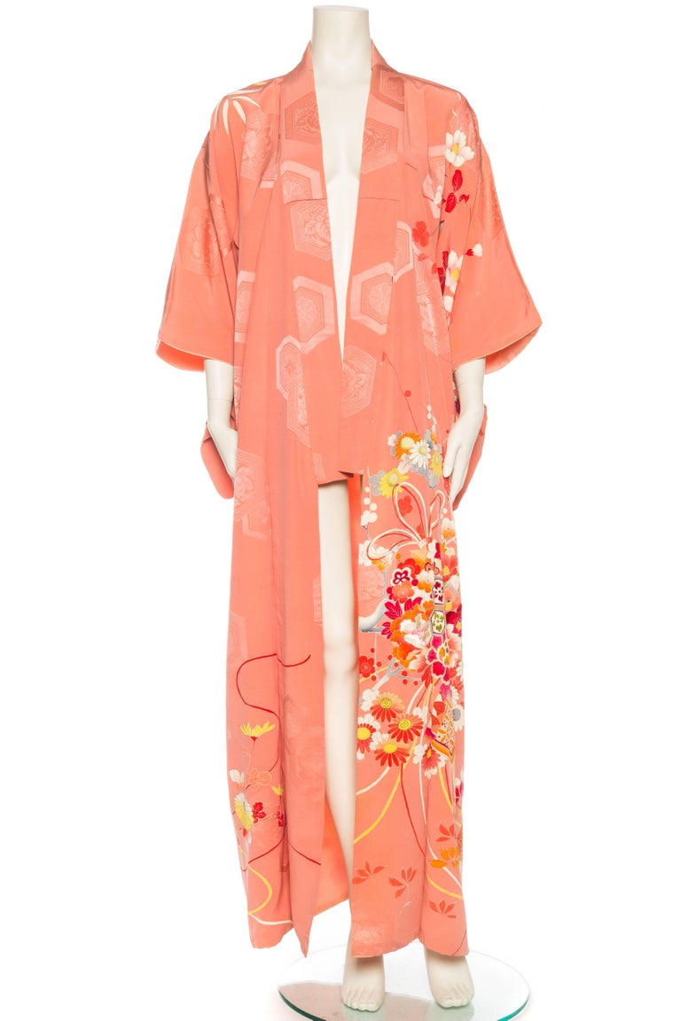 Hand Painted Antique Silk Kimono at 1stDibs