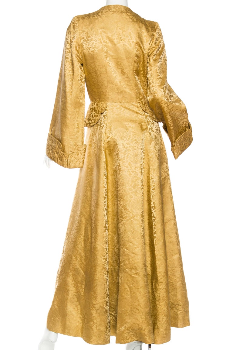 1940s Chinese Silk Damask Robe at 1stDibs | chinese silk robe
