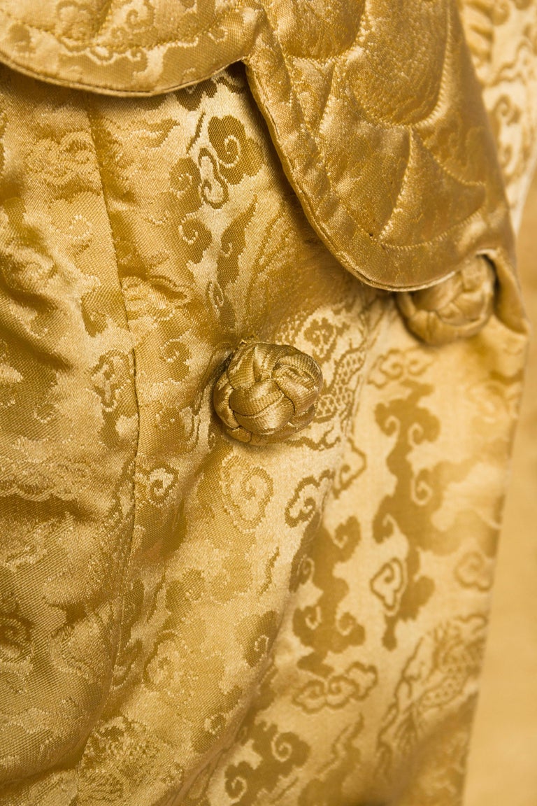 1940s Chinese Silk Damask Robe at 1stDibs | chinese silk robe