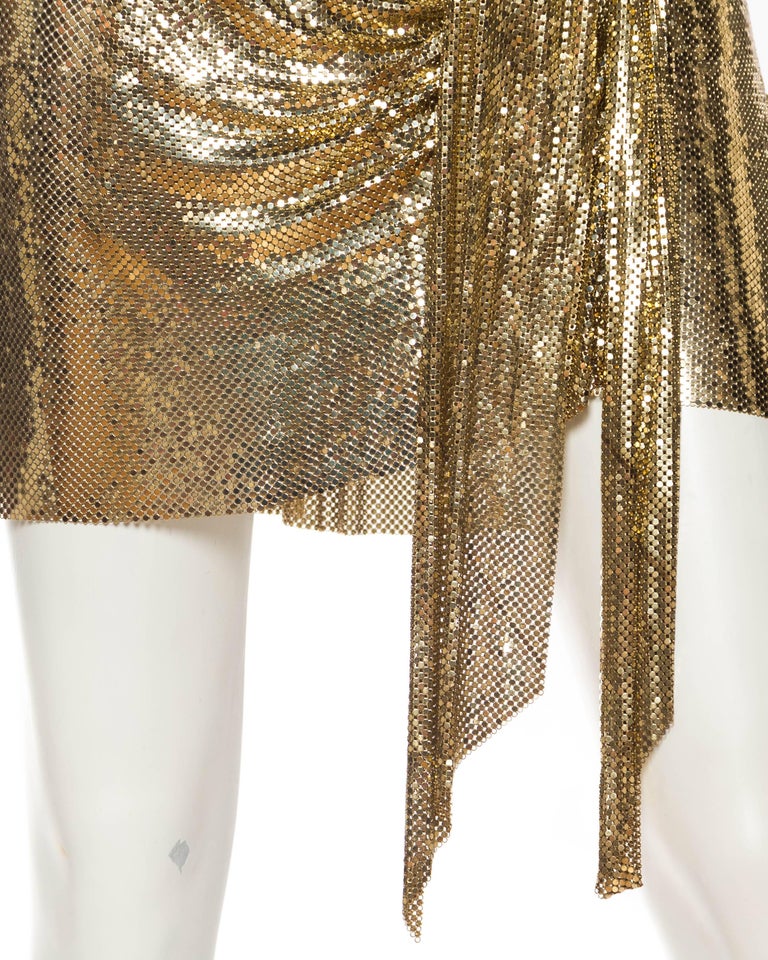 Morphew Backless Gold Metal Mesh Dress at 1stDibs | gold metal dress ...