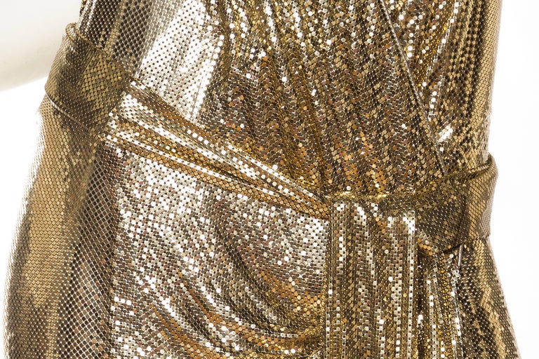 Morphew Backless Gold Metal Mesh Dress at 1stDibs | gold metal dress ...