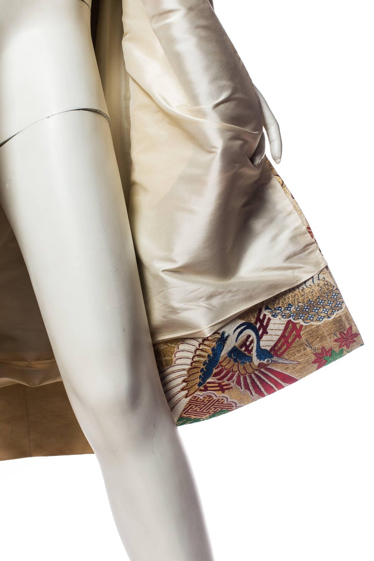 Japanese Obi Coat at 1stDibs | burberry leather trim wool cashmere ...