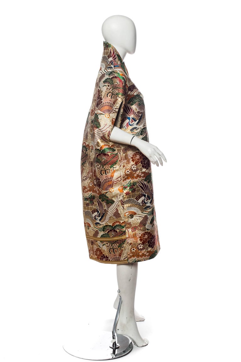 Japanese Obi Coat at 1stDibs | burberry leather trim wool cashmere ...