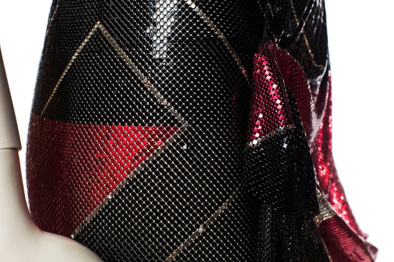 Metal Mesh Dress with High Slit at 1stDibs