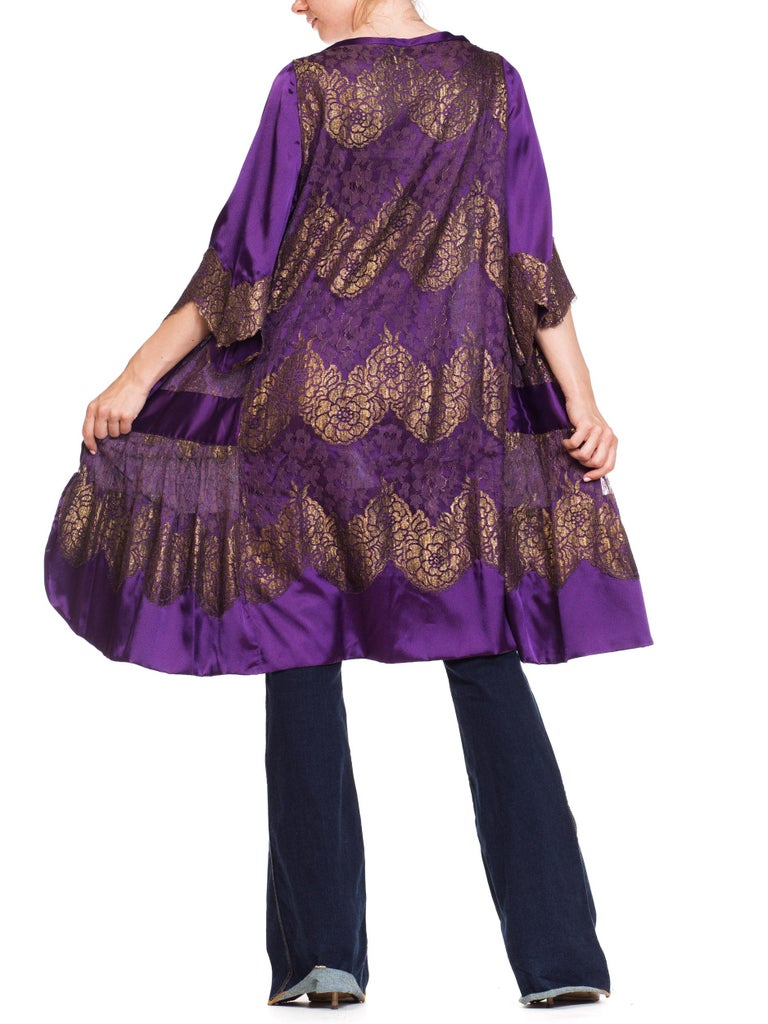 1920S Purple Art Deco Lame Lace Duster Jacket For Sale at 1stDibs ...