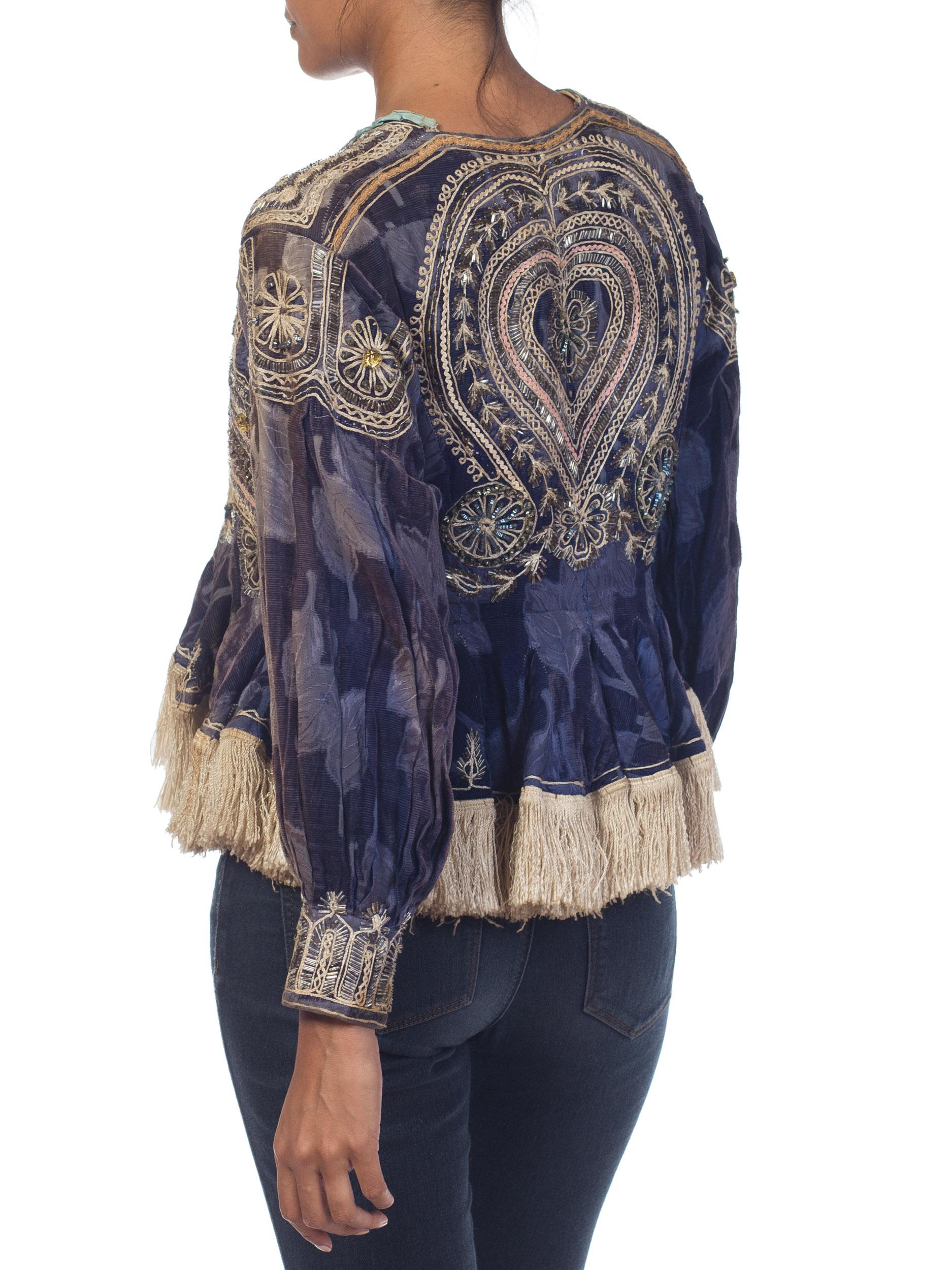 Antique Bohemian Beaded and Embroidered Silk Velvet Jacket at 1stDibs