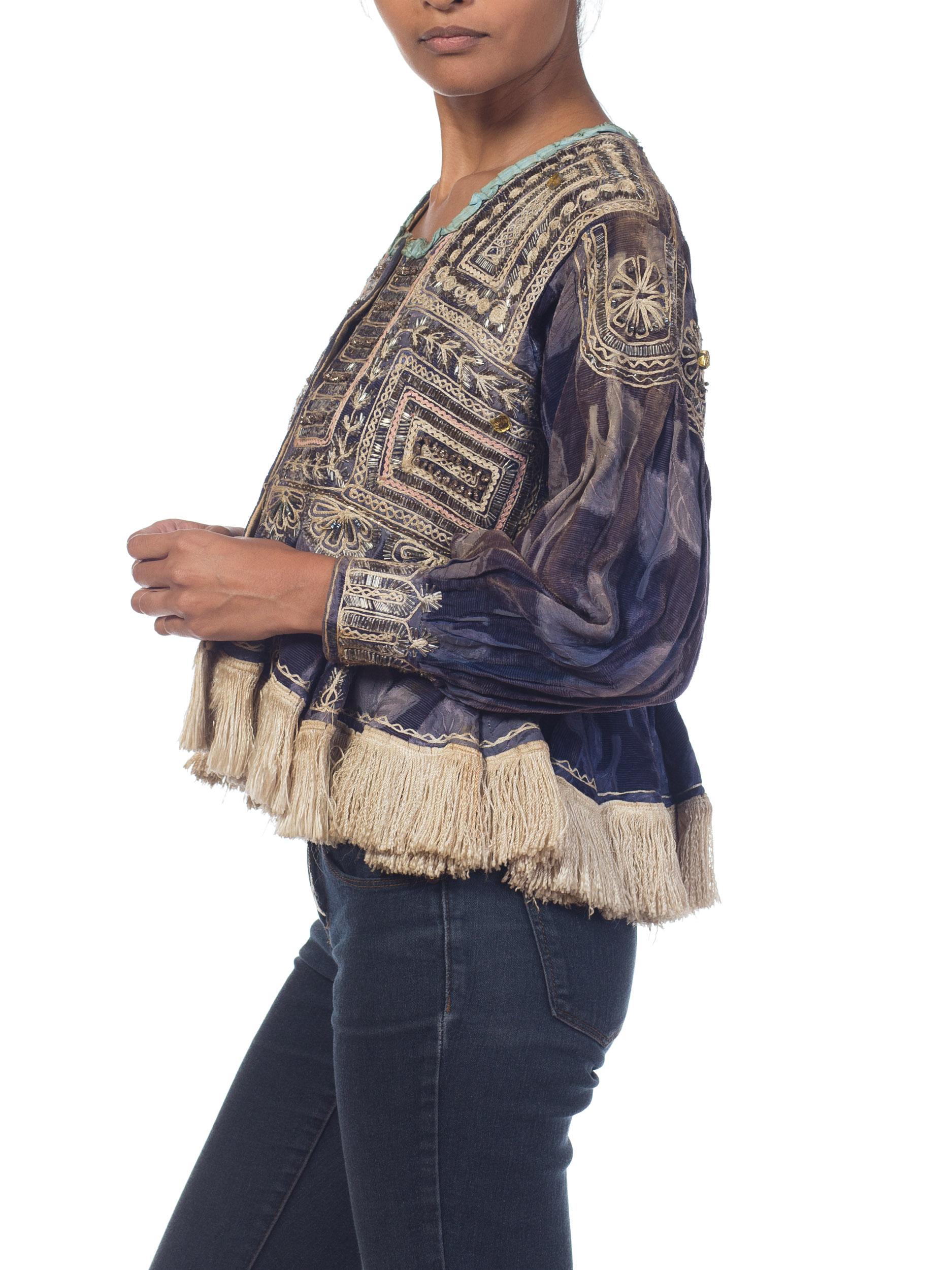 Antique Bohemian Beaded and Embroidered Silk Velvet Jacket at 1stDibs