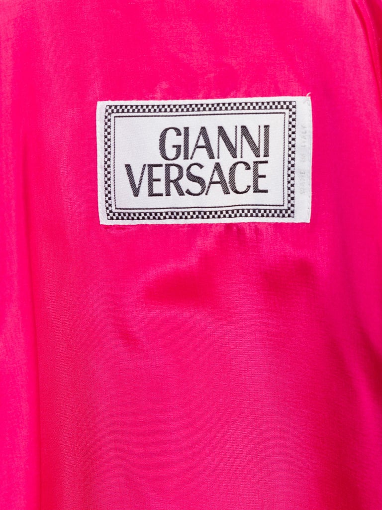 1990s Gianni Versace Hot Pink Punk Safety Pin Collection Jacket at ...