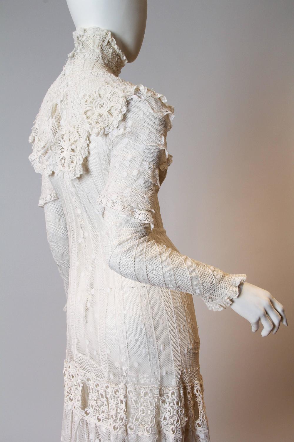 Late Victorian Lace Tea Dress at 1stdibs