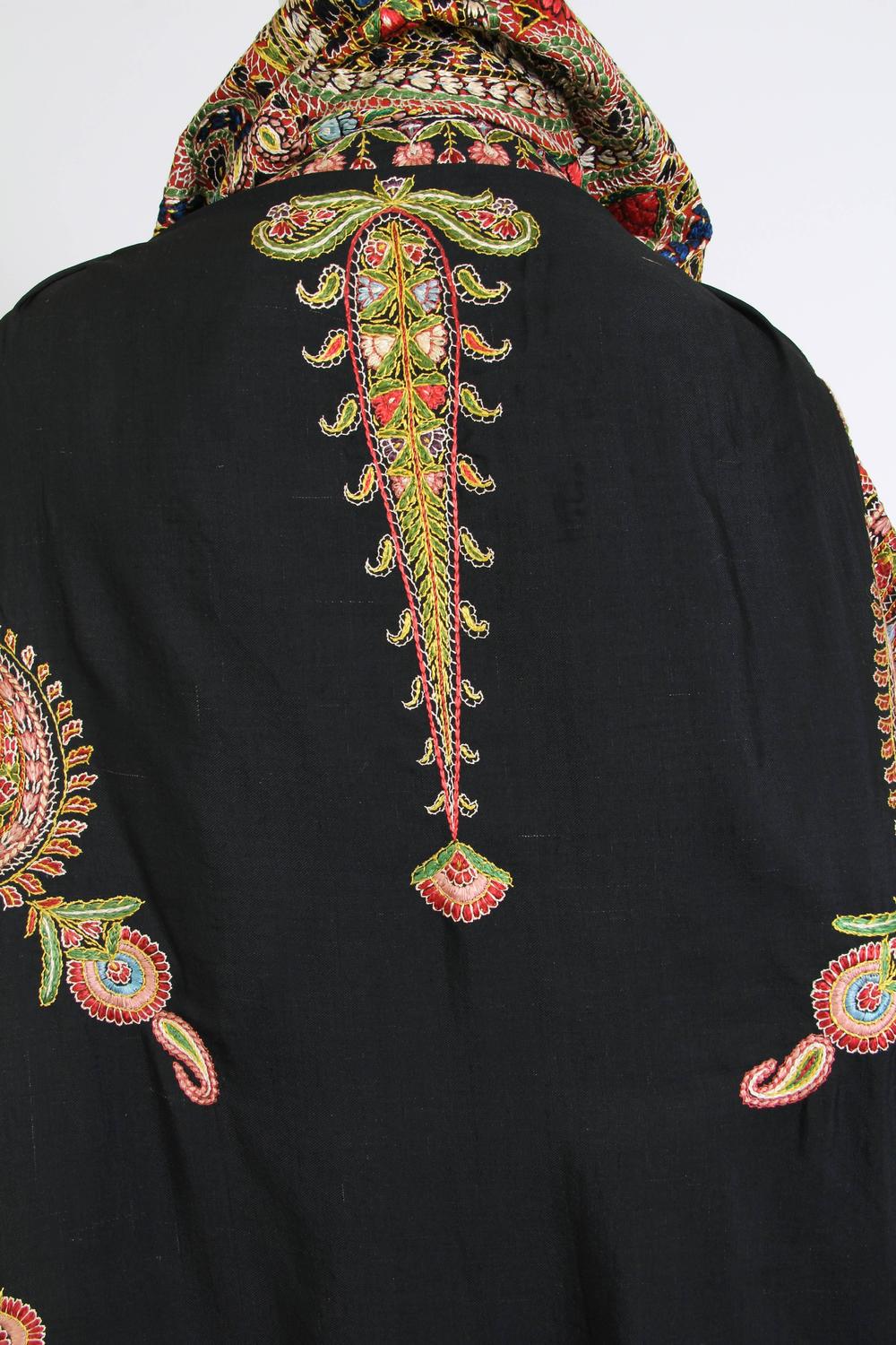 Antique Hand Embroidered Paisley Cloak at 1stdibs