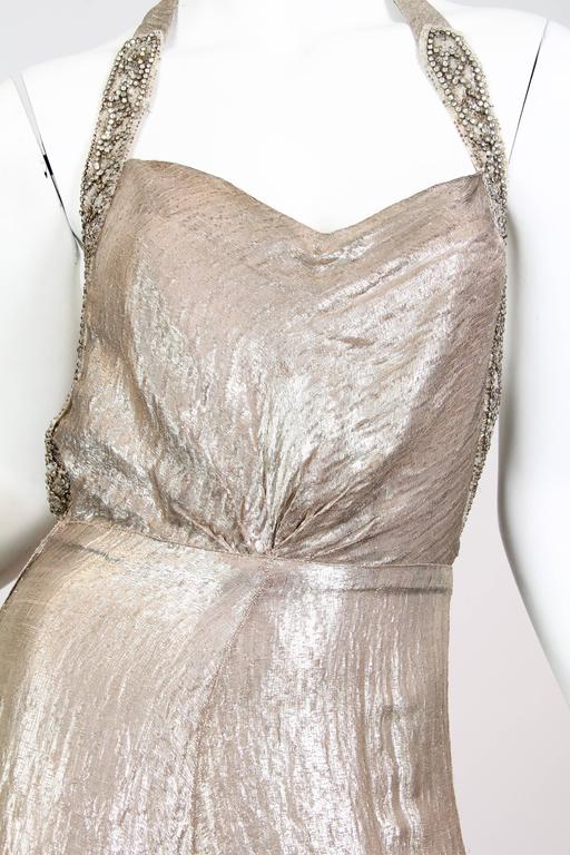 Spectacular Backless 1930s Silver Lamé Gown at 1stDibs | 1930's ...