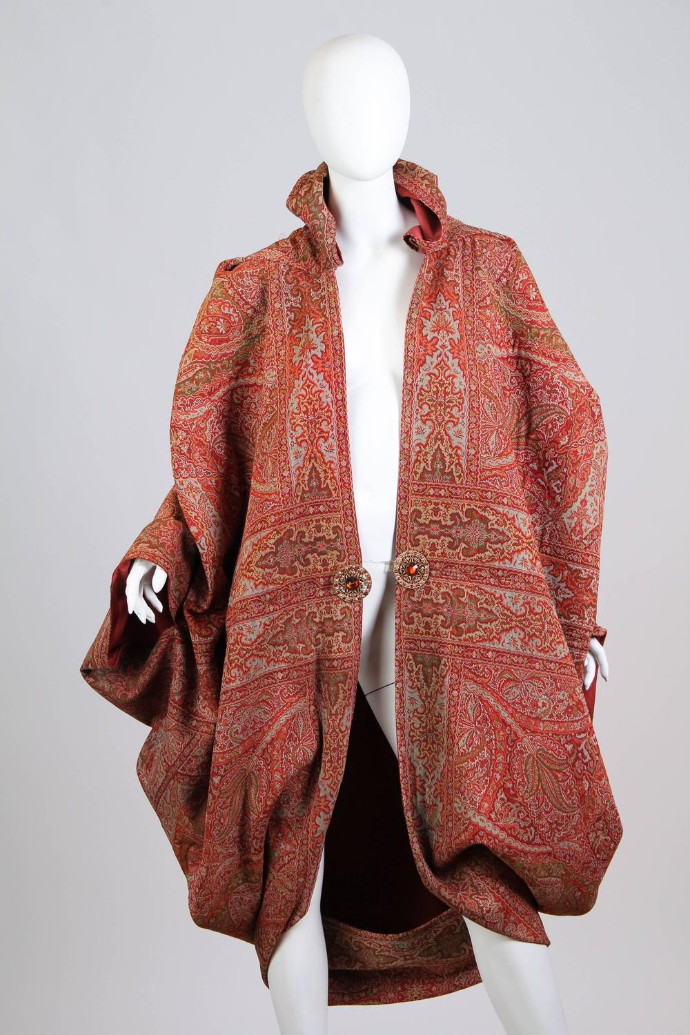 Victorian Paisley Cocoon Coat For Sale at 1stdibs