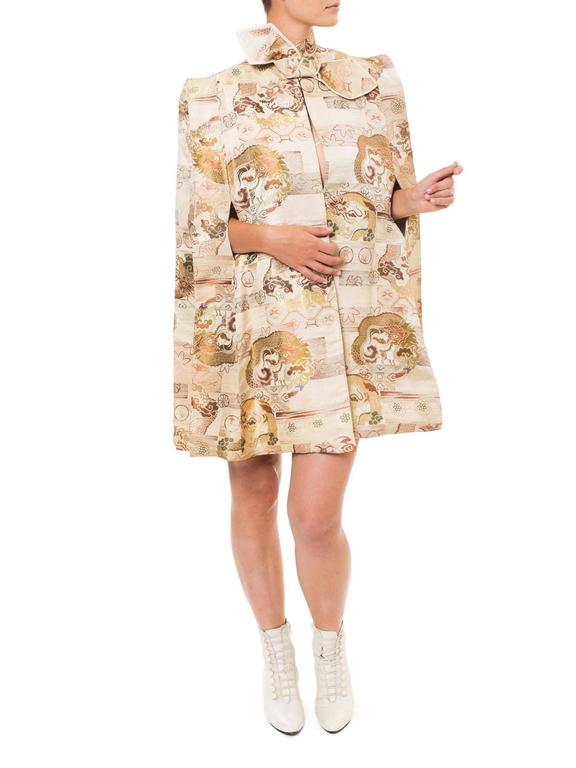 1940s Cape made from Antique Japanese Fabric with Dragons at 1stDibs