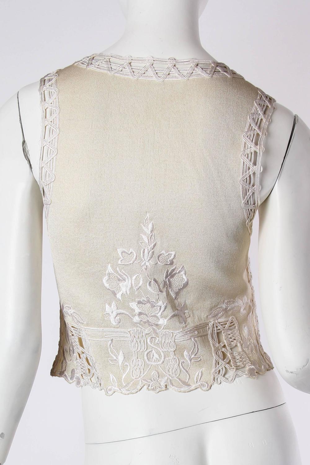 Valentino Embroidered Knit Vest For Sale at 1stdibs