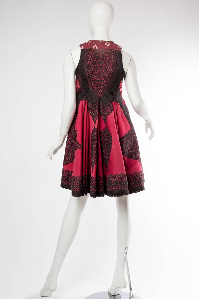 1890S Cotton Victorian Soutache Embroidery Handmade Vest With Paisley ...