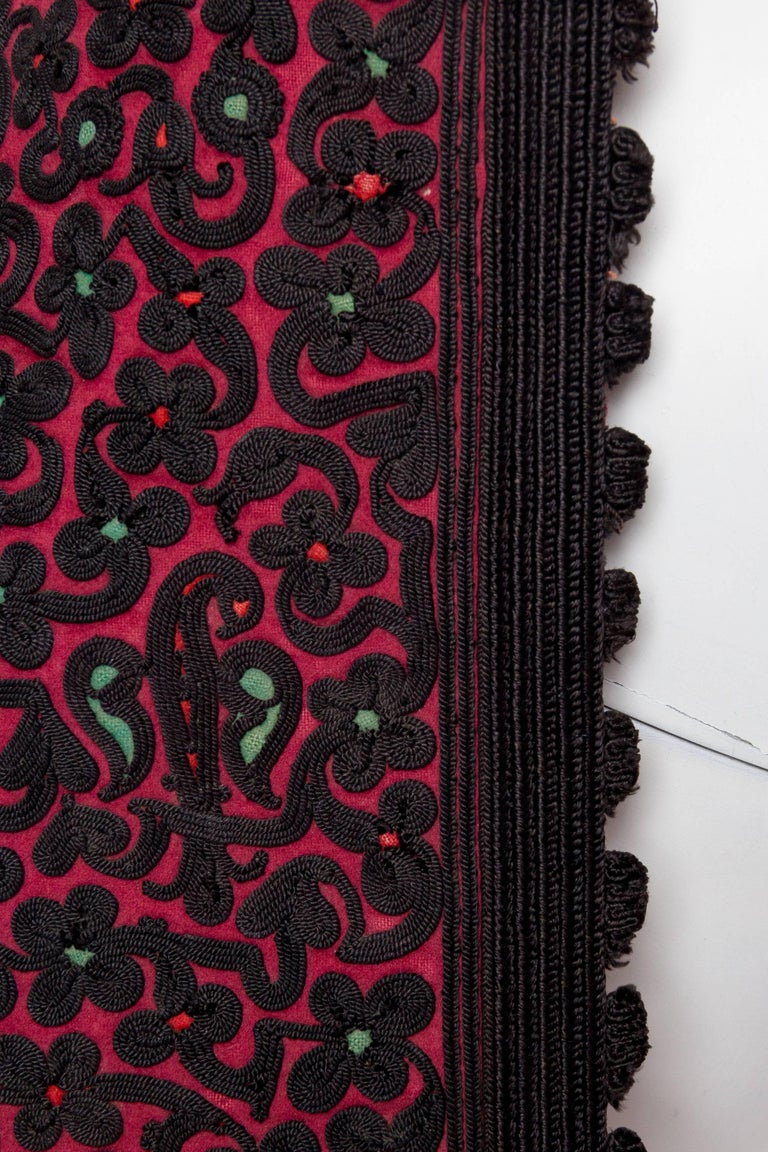 1890S Cotton Victorian Soutache Embroidery Handmade Vest With Paisley ...