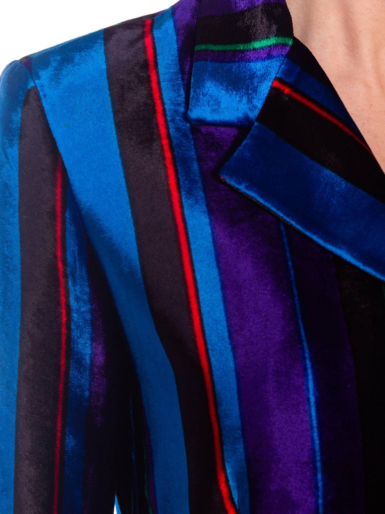 Gianni Versace Couture Striped Velvet Blazer, Fall 1993 For Sale at 1stDibs