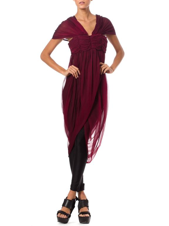 Alexander McQueen Ruby Red Chiffon Draped Blouse at 1stDibs | ruby red ...