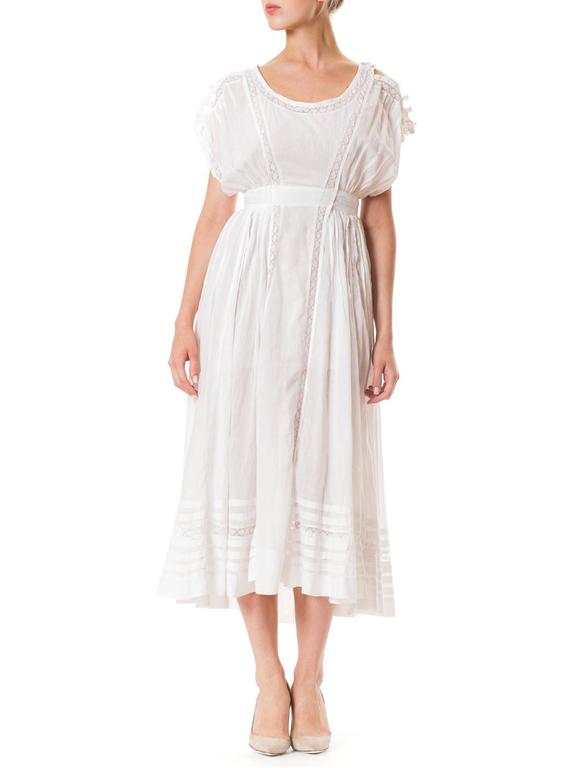 Edwardian Cotton Batiste and Lace Dress at 1stDibs | cotton batiste dress