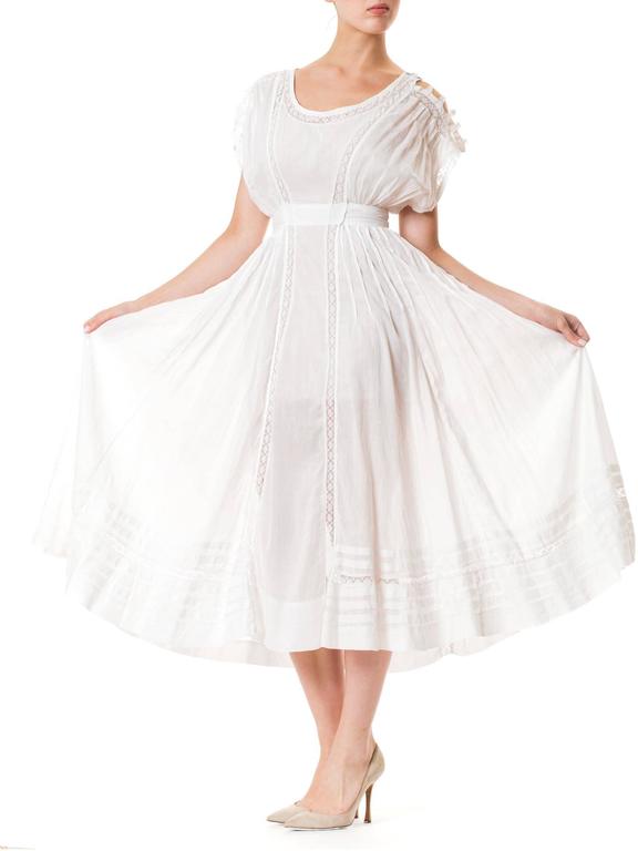 Edwardian Cotton Batiste and Lace Dress at 1stDibs | cotton batiste dress