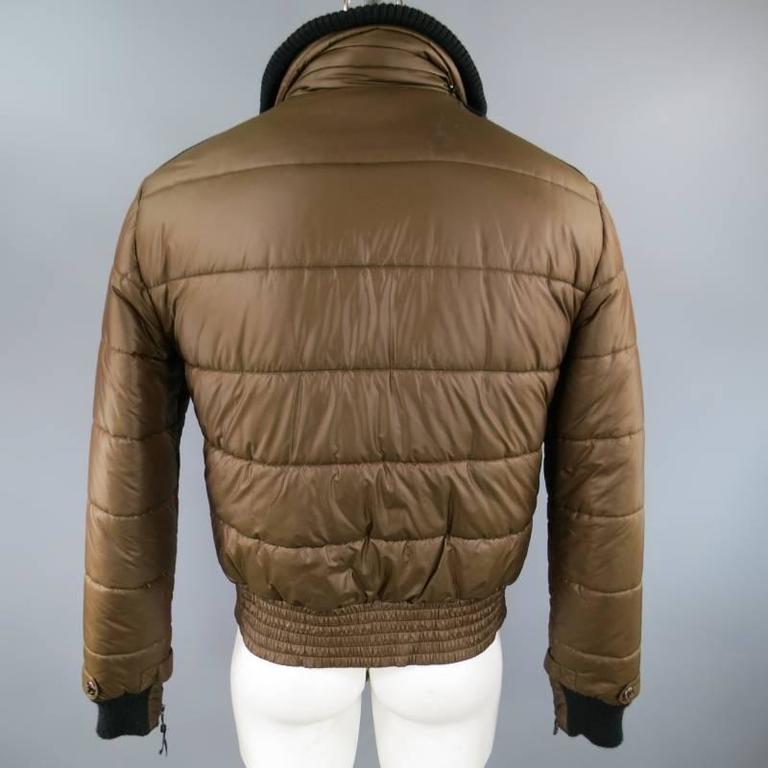 D&G by DOLCE and GABBANA Men's 44 Brown and Black Zip Pocket Jacket at ...