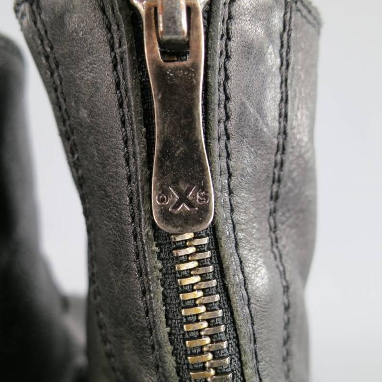 O.X.S. RUBBER SOUL Size 10 Black Rubberized Leather Boots at 1stDibs ...