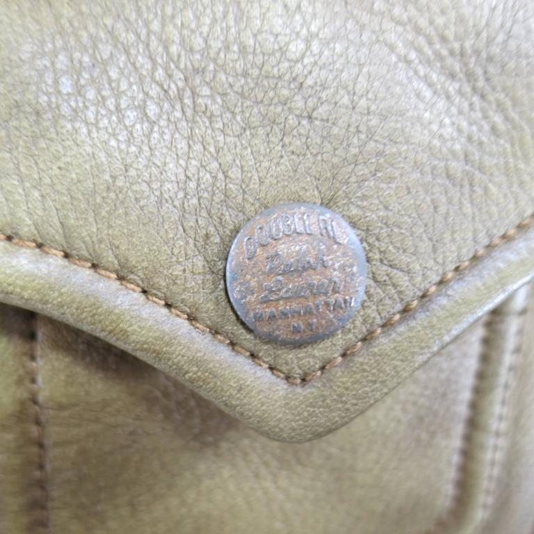 Men's RRL by RALPH LAUREN 42 Distressed Beige Leather Patch Pocket ...