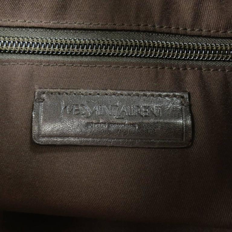 YVES SAINT LAURENT Brown Leather Luggage Tag Tote Bag at 1stDibs | ysl ...