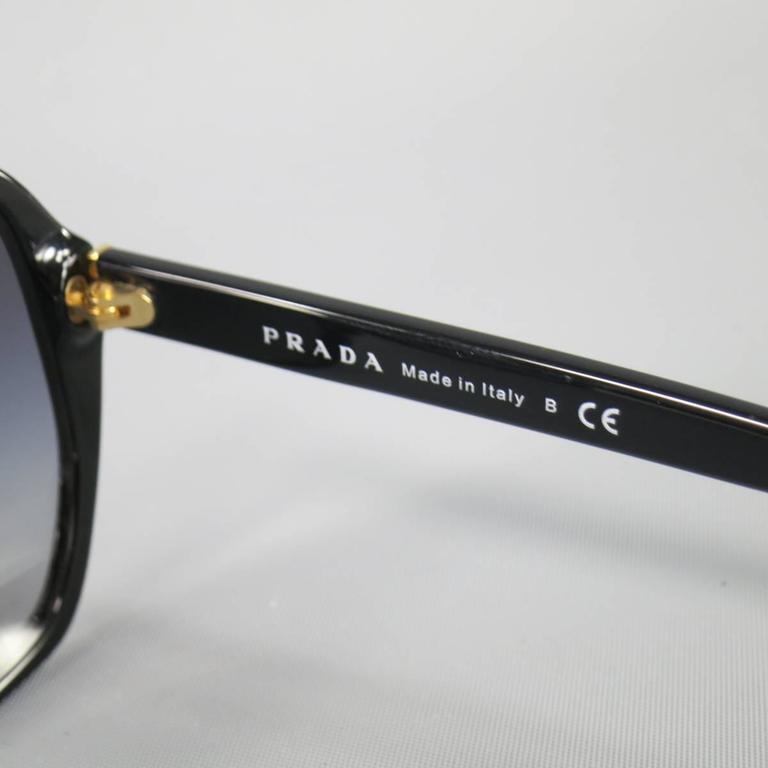 PRADA Black Acetate Oversized Square Frame Sunglasses at 1stDibs ...