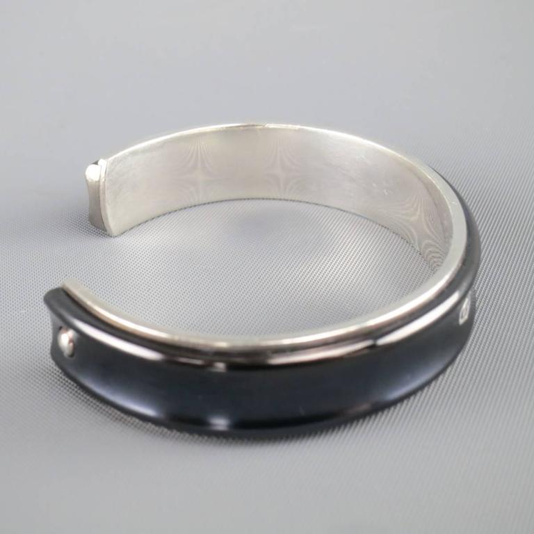 TIFFANY and CO. Midnight Titanium and Sterling Silver NY 1837 Cuff ...