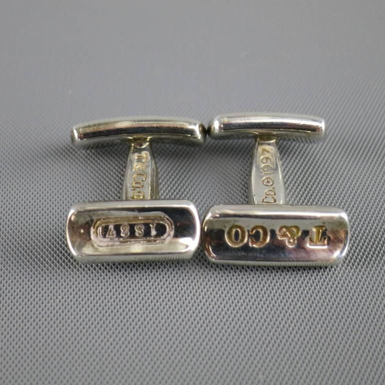 Vintage 1997 TIFFANY and CO. Sterling Silver 1887 Engraved Bar Cuff ...