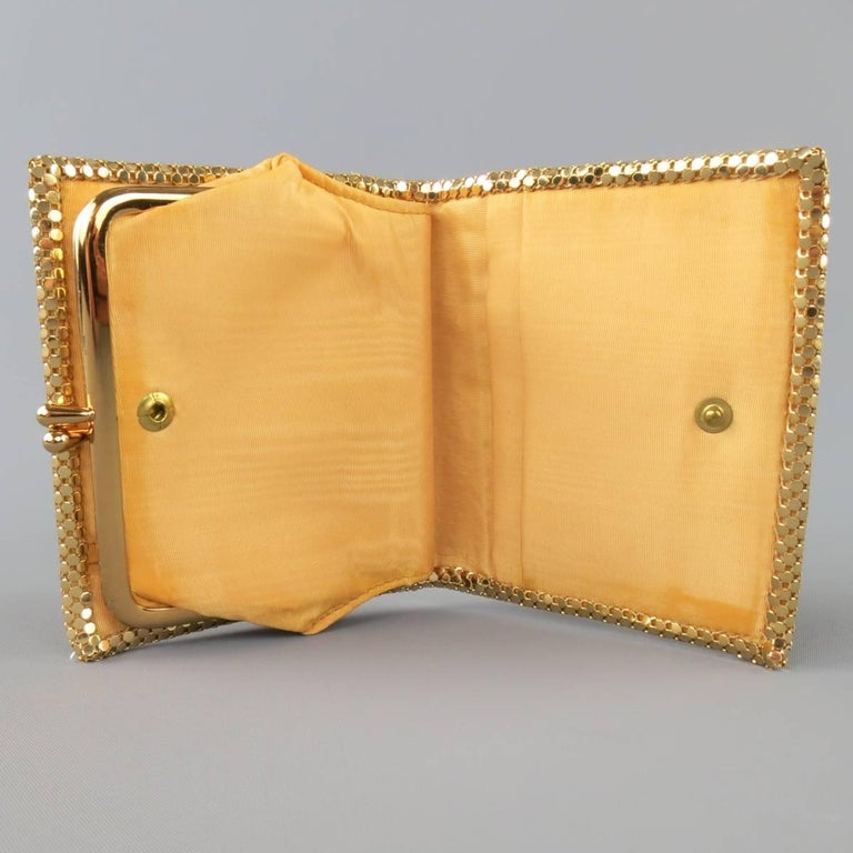 Vintage LIVINGSTON Bros. Gold Metal Chainmail Mesh Coin Purse Wallet at ...