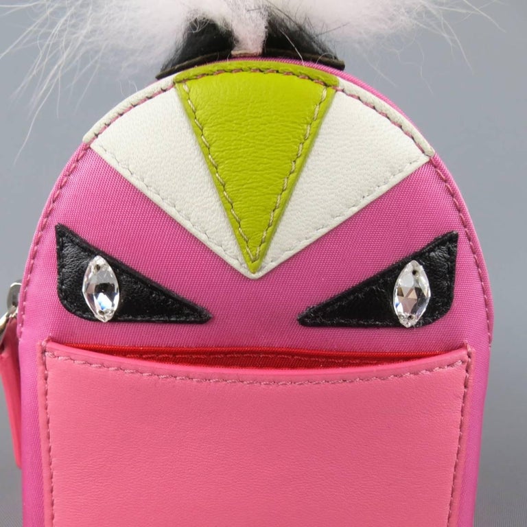 FENDI Pink Monster Micro Backpack Keychain Charm For Sale at 1stDibs ...