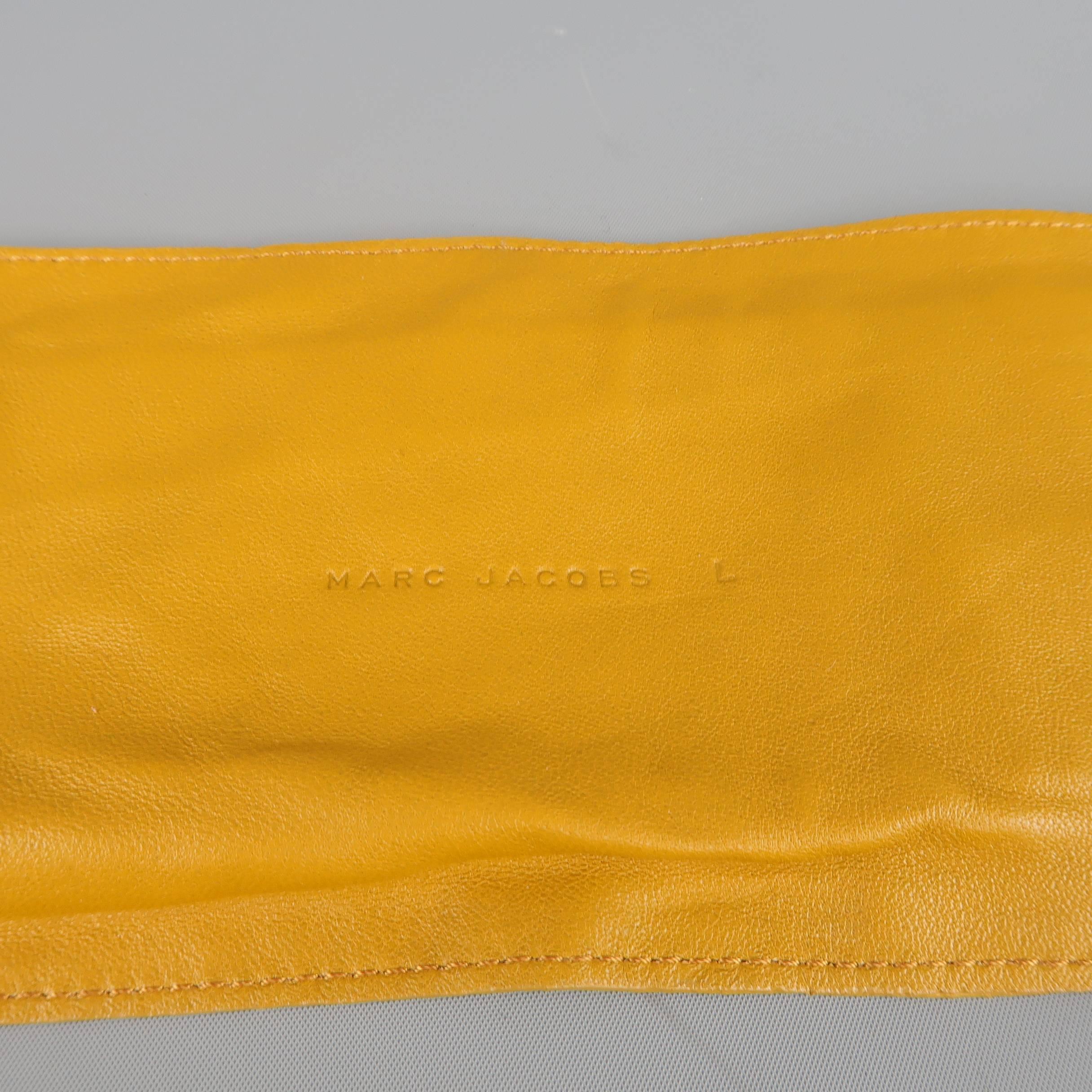 MARC JACOBS Mustard Yellow Leather Oversized Flower Hip Belt at 1stDibs ...