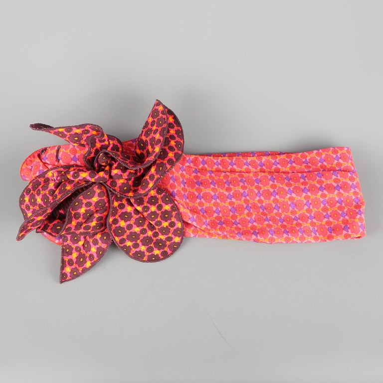 MARC JACOBS Red M Floral Print Cotton Flower Sash Belt at 1stDibs | red ...